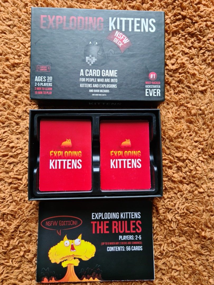 Exploding Kittens NSFW Deck, Hobbies & Toys, Toys & Games on Carousell