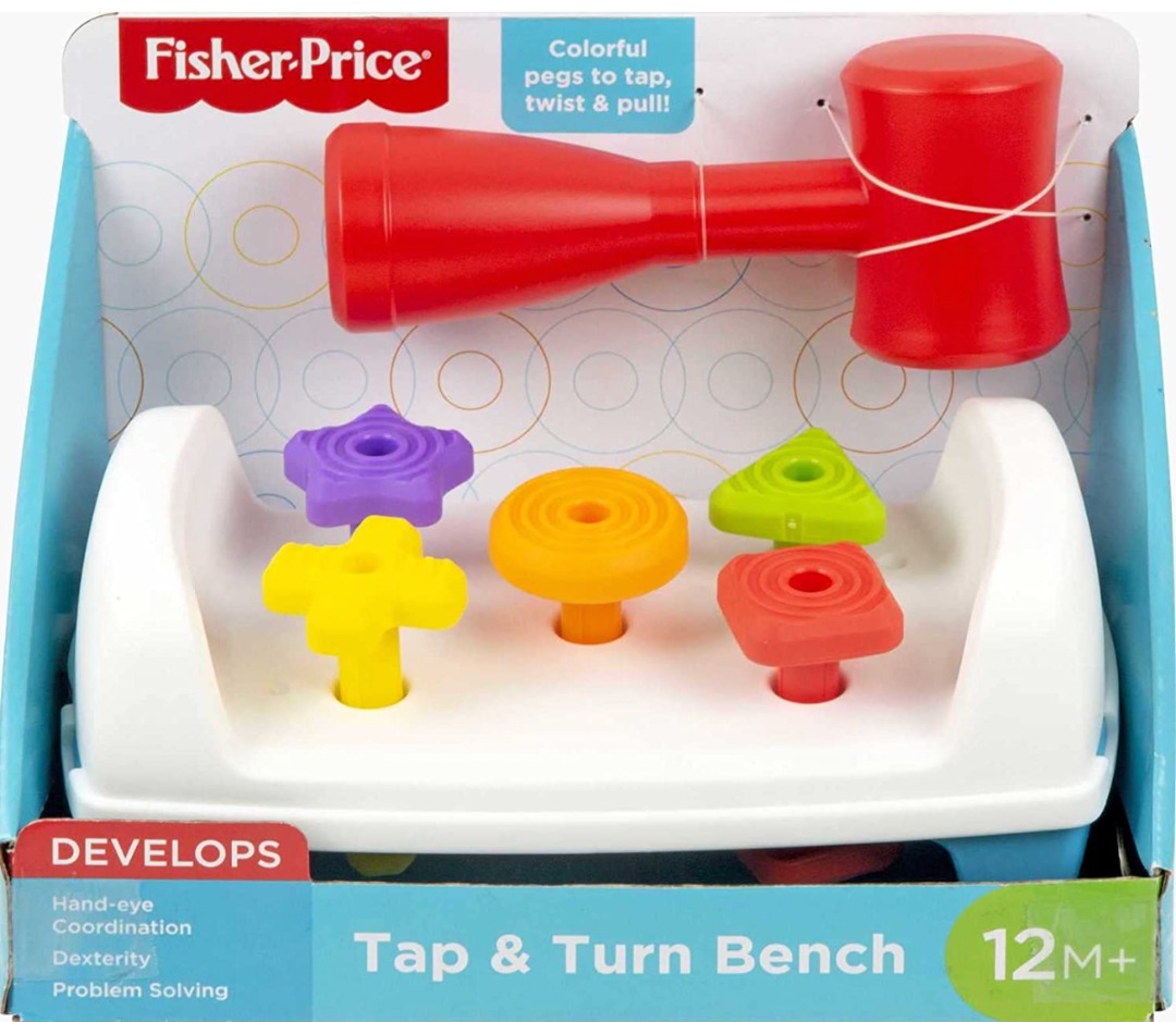 Fisher-Price GJW05 Tap & Turn Bench Toy, Babies & Kids, Infant Playtime ...