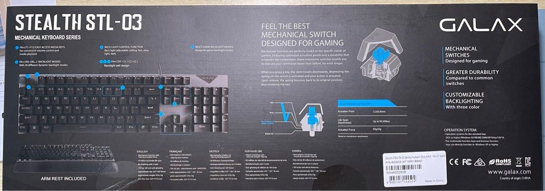 Galaxy mechanical keyboard, Computers & Tech, Parts & Accessories ...