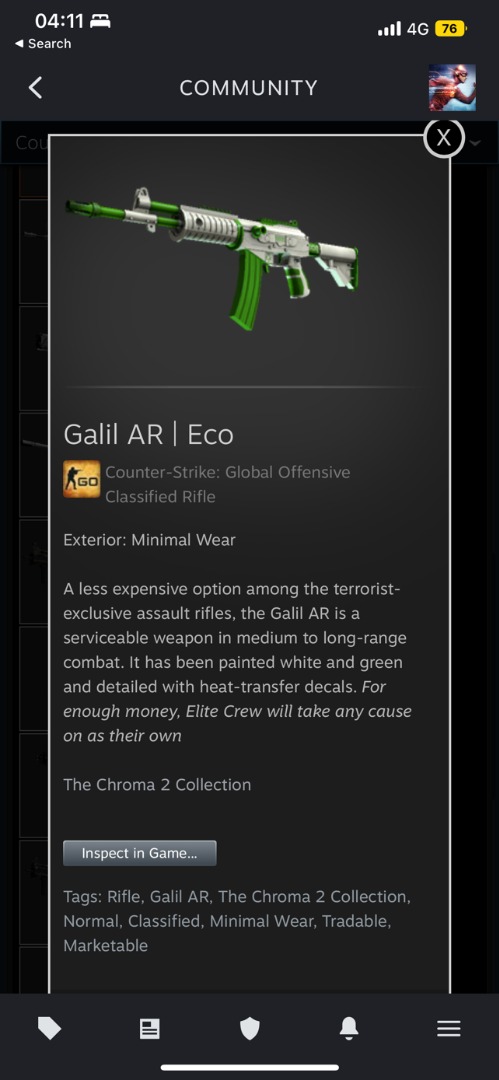 Galil AR | Eco csgo, Video Gaming, Gaming Accessories, In-Game Products on Carousell