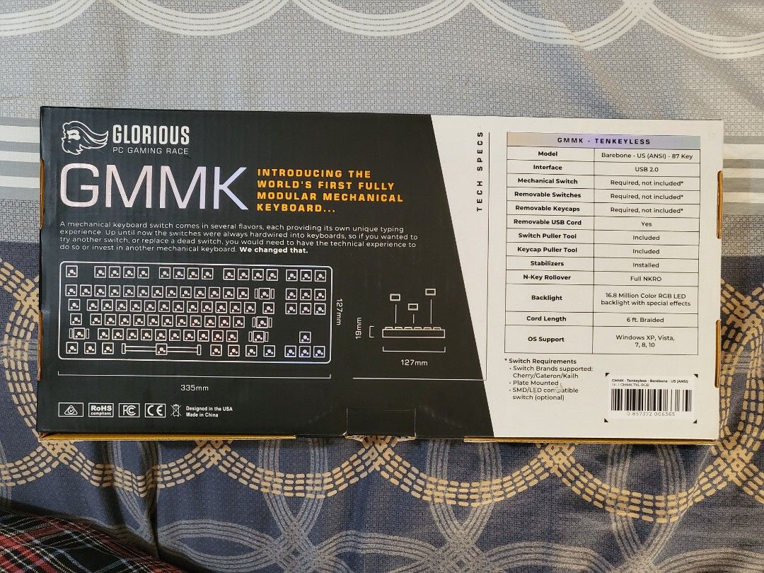 GMMK TKL (Barebones) with Pudding Keycaps (Blue), Computers & Tech, Parts & Accessories ...