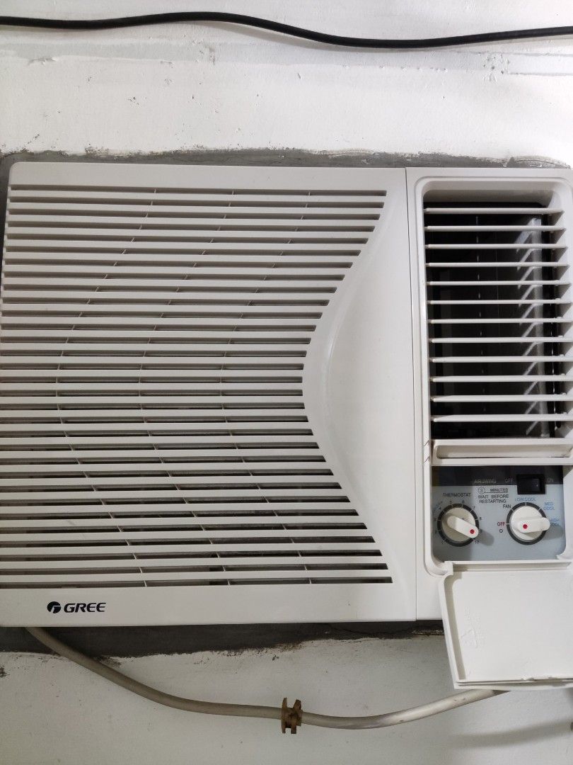 GREE 1HP WINDOW TYPE AIRCON, TV & Home Appliances, Air Conditioning and ...