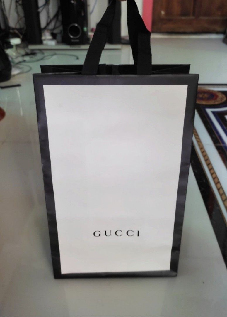 Gucci Paper bag, Luxury, Bags & Wallets on Carousell