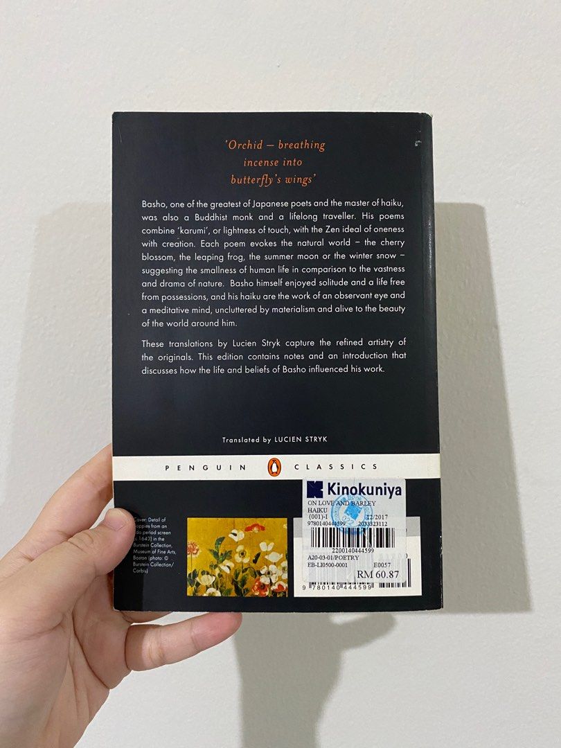 Haiku Of Basho On Love And Barley Buku And Alat Tulis Buku Di Carousell