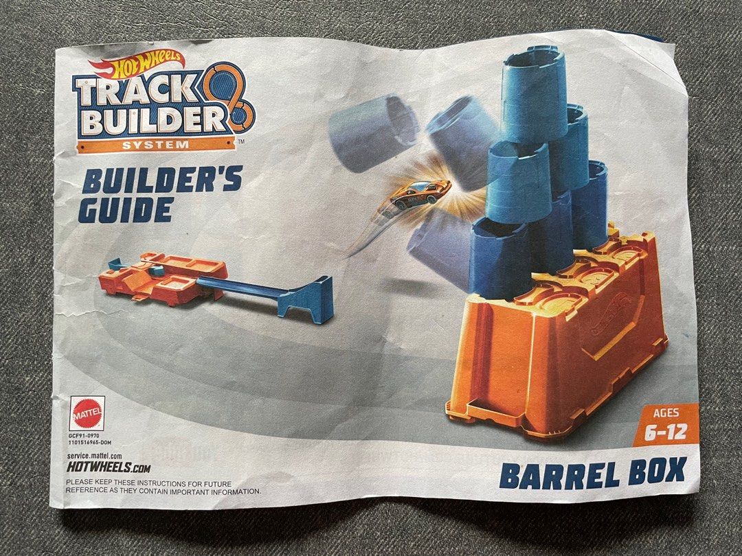 Hot Wheels Track Builder Stunt Barrel Box, Hobbies & Toys, Toys & Games ...