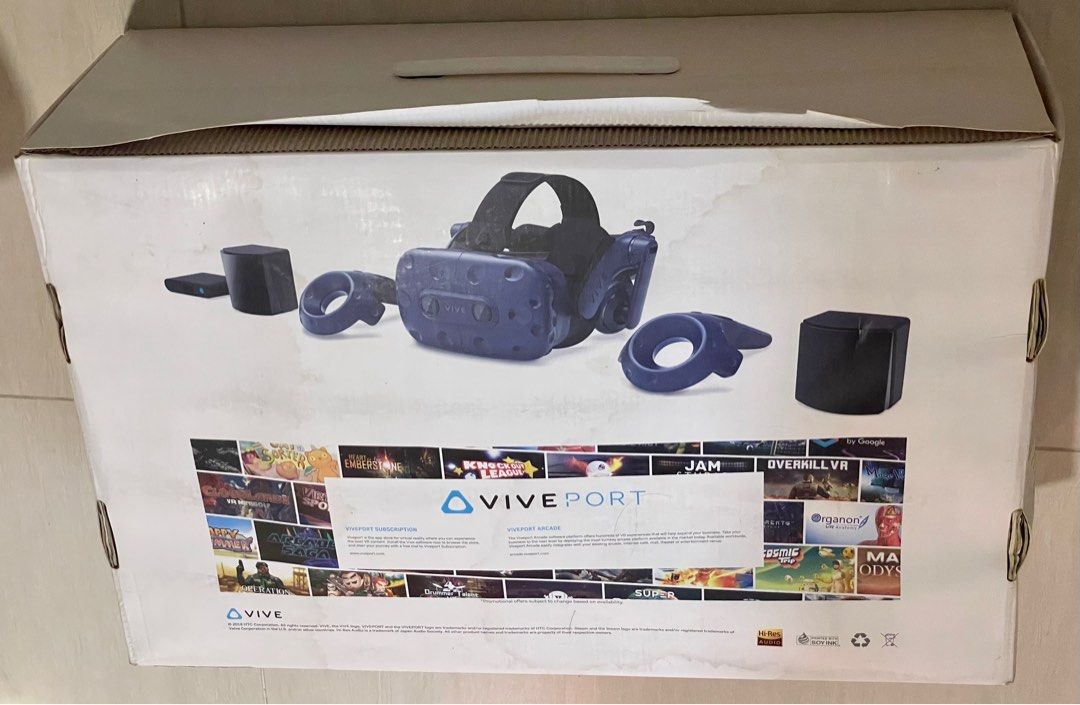 HTC Vive Pro VR full set with accessories, Video Gaming, Gaming ...