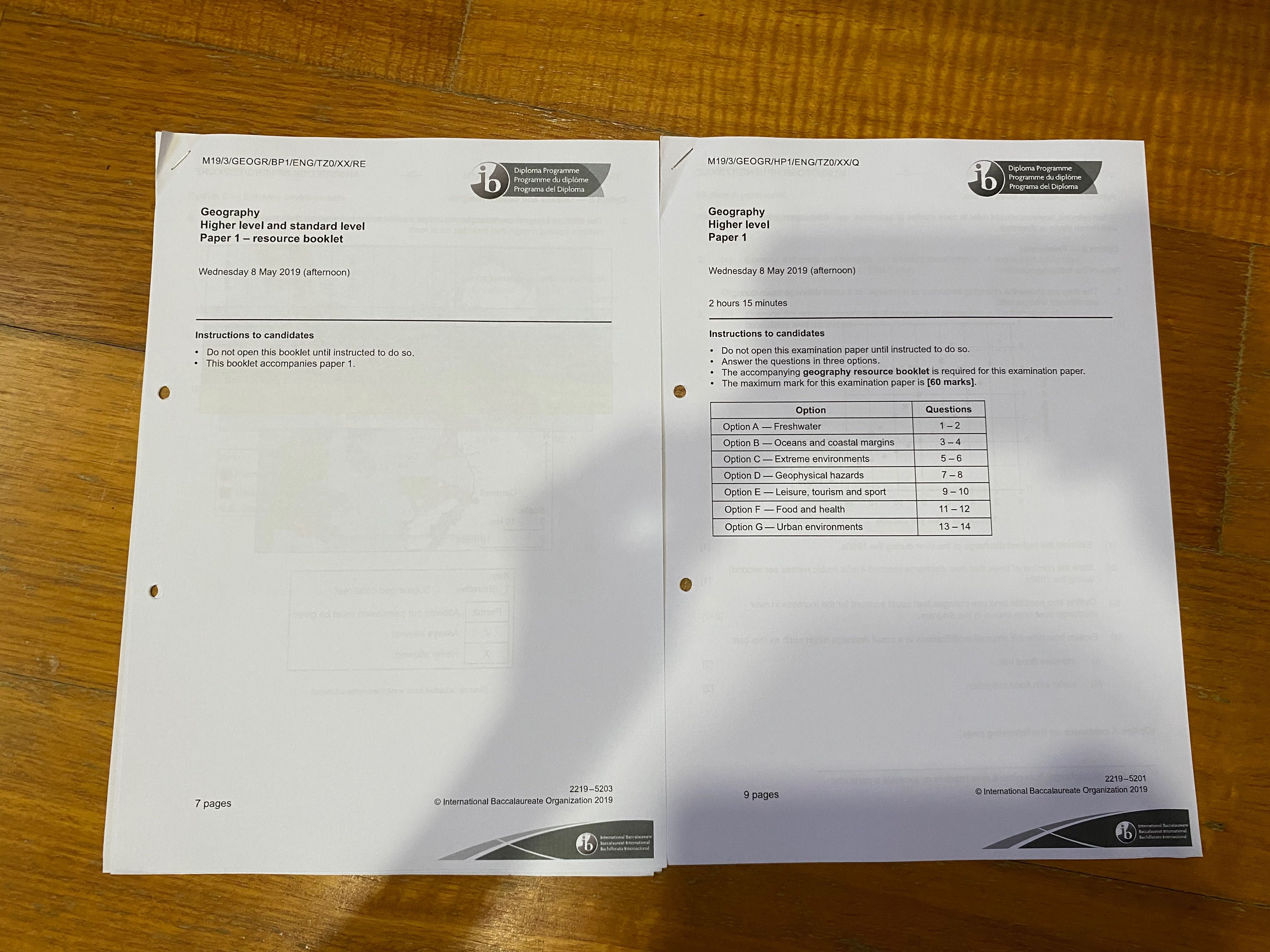 IB SL & HL Geography past papers, Hobbies & Toys, Books & Magazines ...