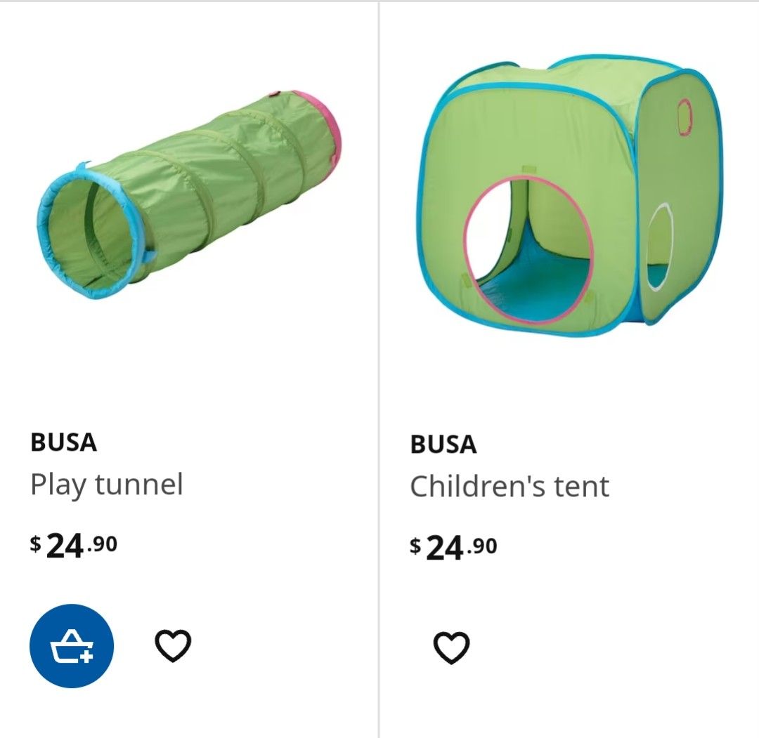 Ikea Busa tent and play tunnel, Hobbies & Toys, Toys & Games on Carousell