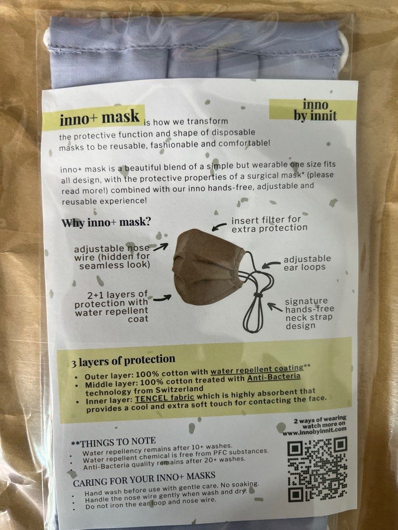 inno + mask, Health & Nutrition, Face Masks & Face Shields on Carousell