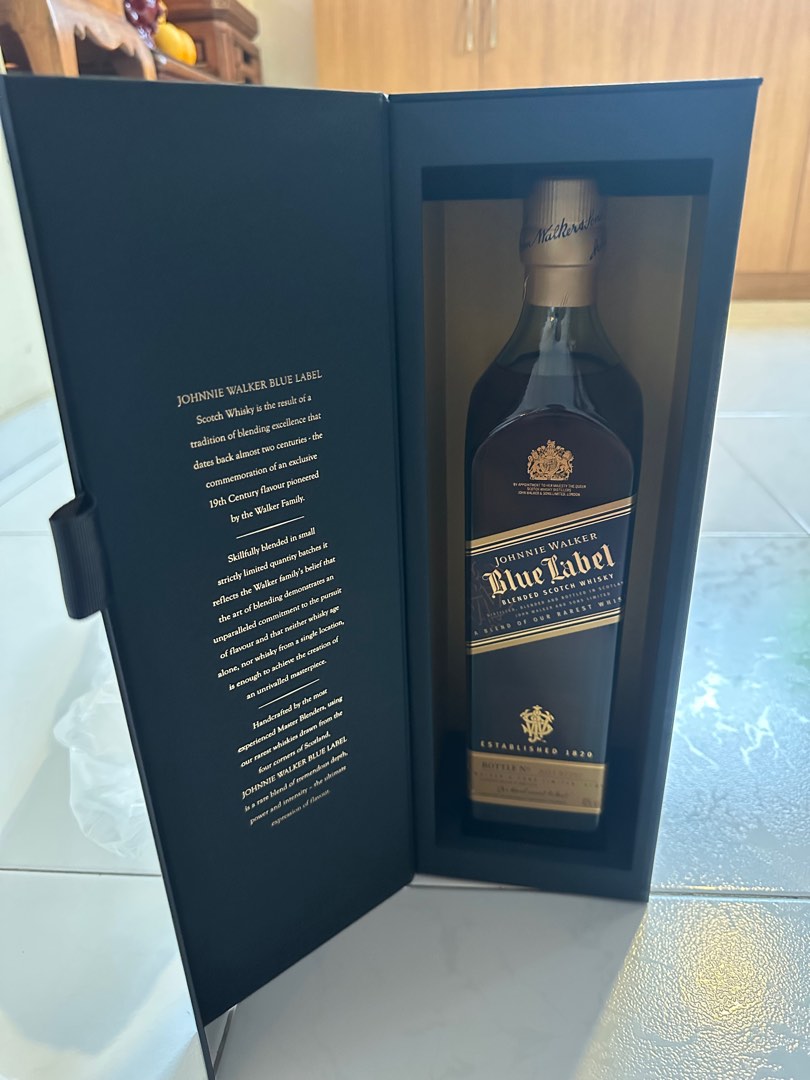 Johnnie Walker Blue Label 750 ml, Food & Drinks, Alcoholic Beverages on ...