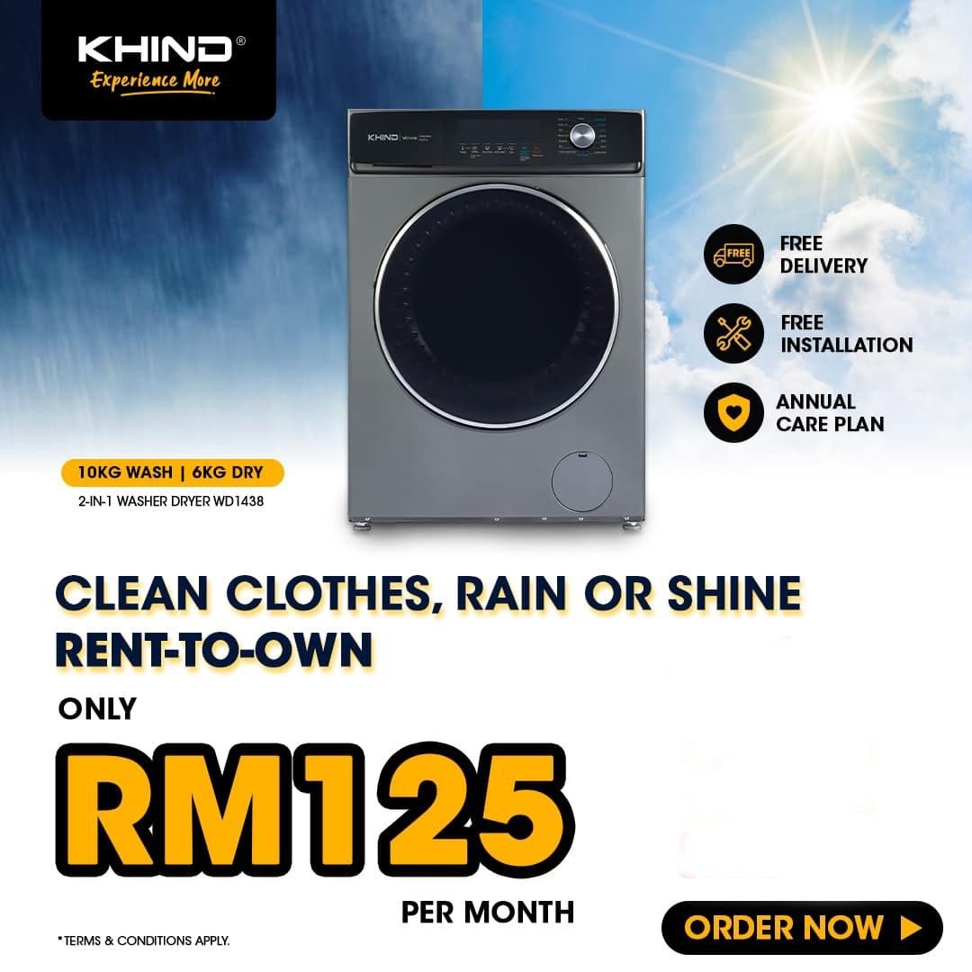 Khind 2in1 Washer Dryer, TV & Home Appliances, Washing Machines and ...