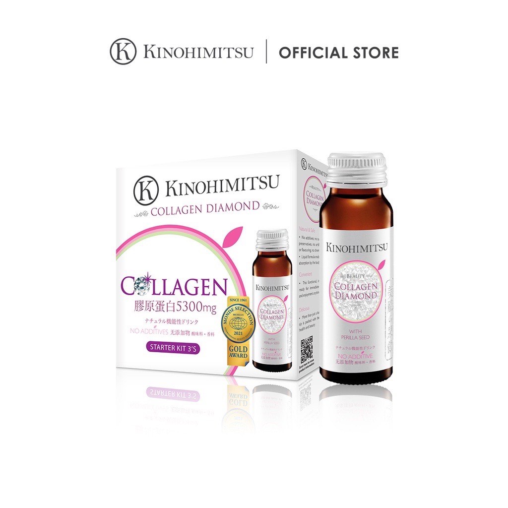 Kinohimitsu Collagen Diamond Starter Kit 3’s, Health & Nutrition ...