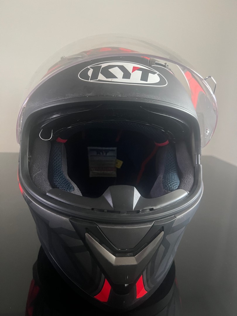 KYT Red full face helmet, Motorcycles, Motorcycle Accessories on Carousell