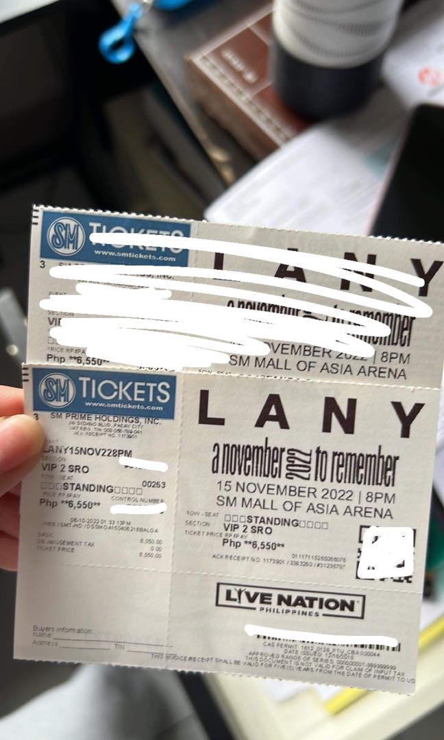 LANY CONCERT TICKET VIP NOV 15, Tickets & Vouchers, Event Tickets on ...