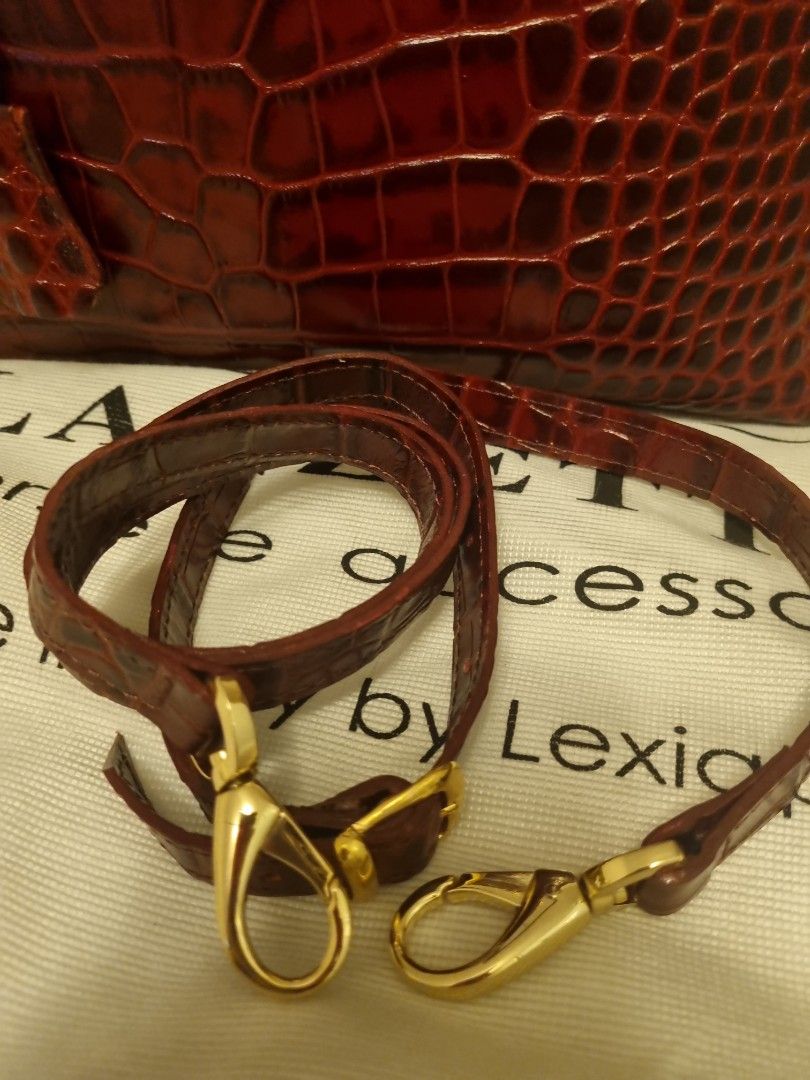 Lanzetti Priscilla croc embossed leather bag, Women's Fashion, Bags ...