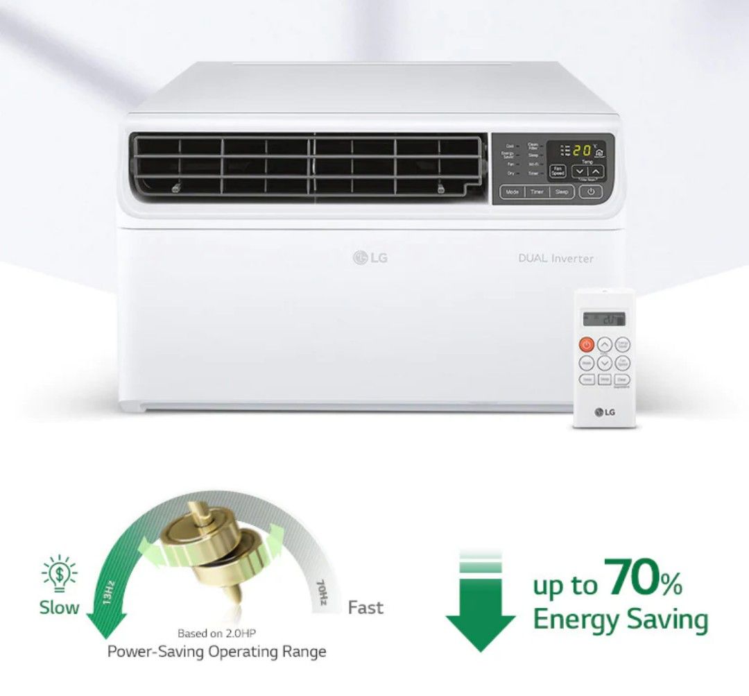 LG WINDOW TYPE DUAL INVERTER AIRCON LA080EC LA100EC LA150EC, TV & Home ...
