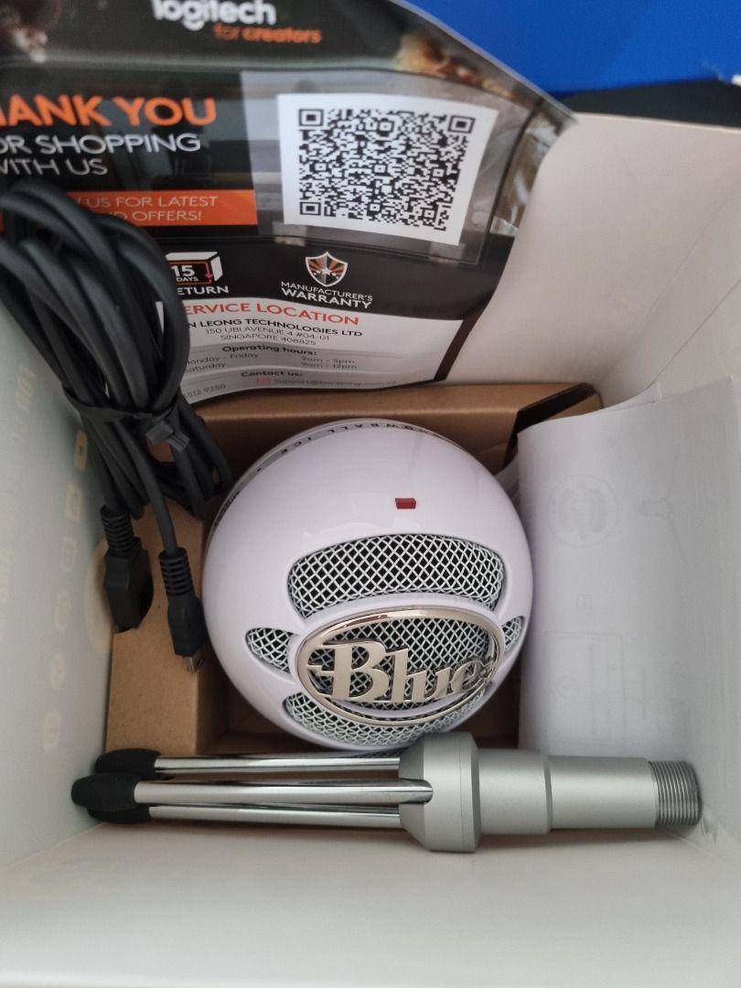 Logitech Snowball Ice microphone, Audio, Microphones on Carousell
