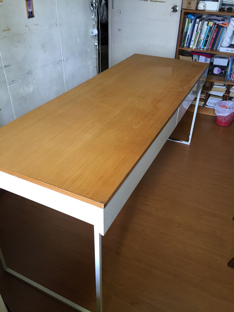 Long Study Table, Furniture & Home Living, Furniture, Tables & Sets on ...