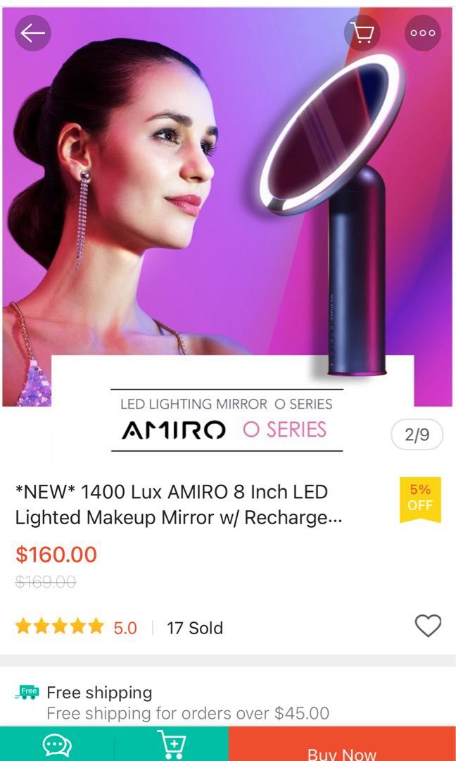 Lux AMIRO 8-Inch-LED-Lighted-Makeup facial mirror, Beauty & Personal Care, Face, Face Care on ...