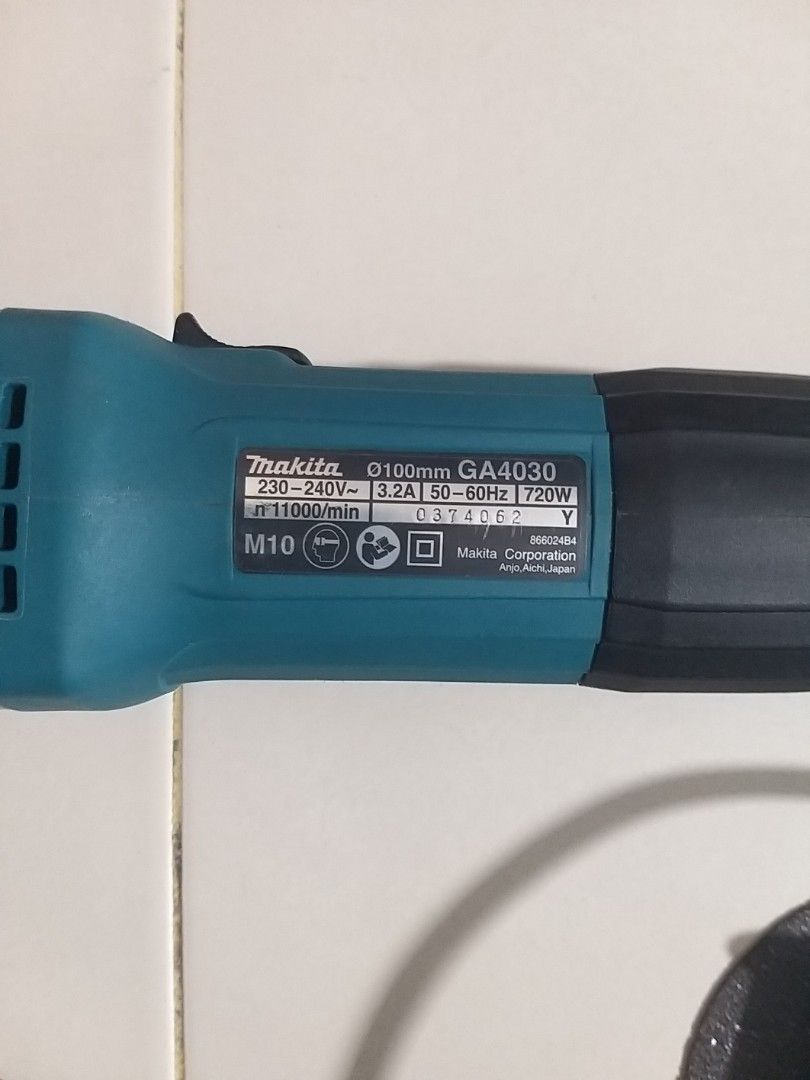 Makita GA4030 Electric Angle Grinder, 4", Furniture & Home Living, Home ...