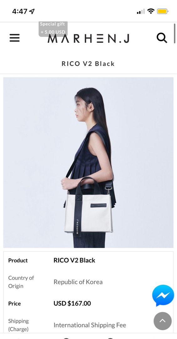 Marhen J RICO V2 Canvas Tote Bag Ivory Black, Women's Fashion, Bags ...