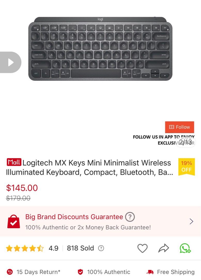 MX Keys Mini (Graphite), Computers & Tech, Parts & Accessories ...