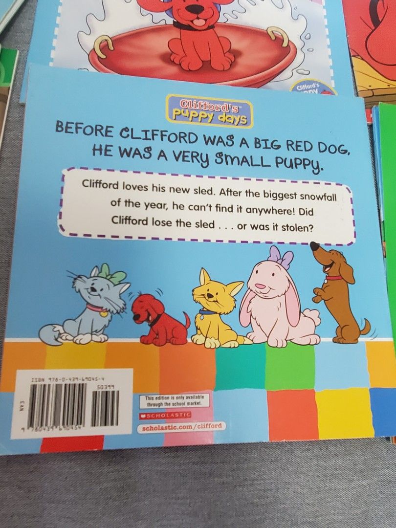 NEW Clifford ~fishing lesson /the little red sled@, 興趣及遊戲, 書本 & 文具, 兒童 ...