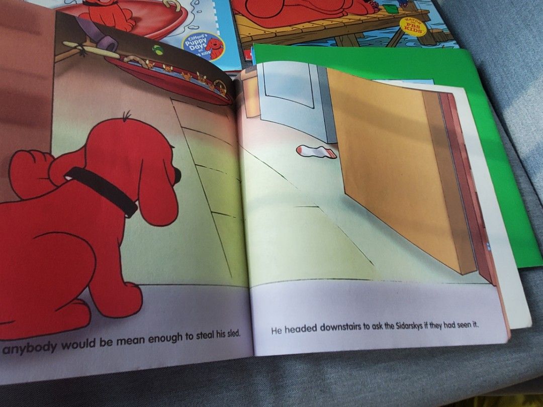 NEW Clifford ~fishing lesson /the little red sled@, 興趣及遊戲, 書本 & 文具, 小朋友 ...
