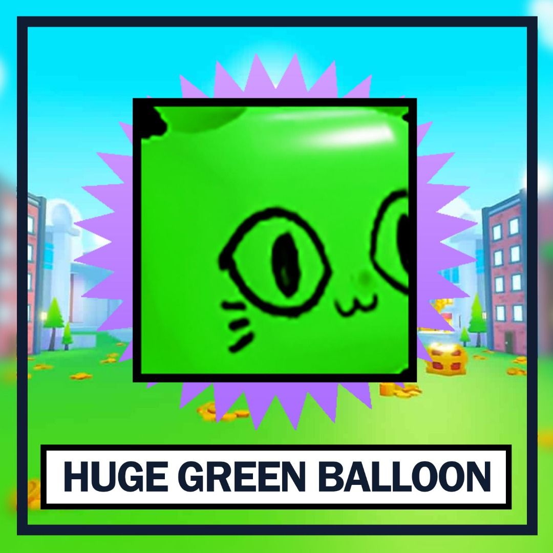 New Huge Green Balloon Cat Pet Simulator X PSX Roblox, Video Gaming ...