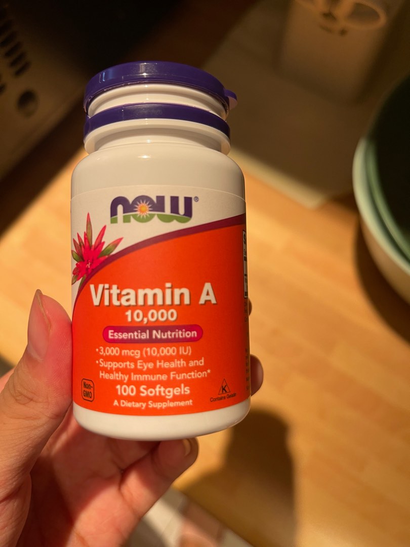 NOW brand Vitamin A, 3000mcg, Health & Nutrition, Health Supplements ...
