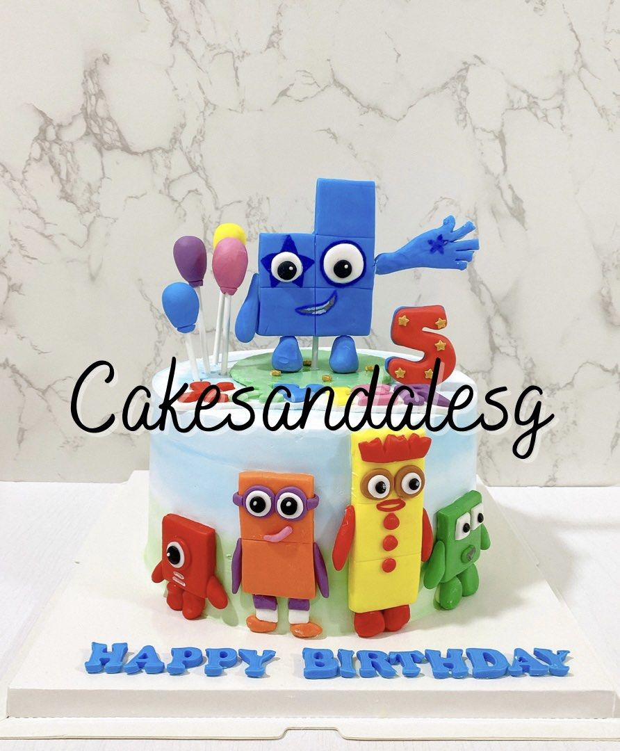 Number Blocks Cake, Food & Drinks, Homemade Bakes on Carousell