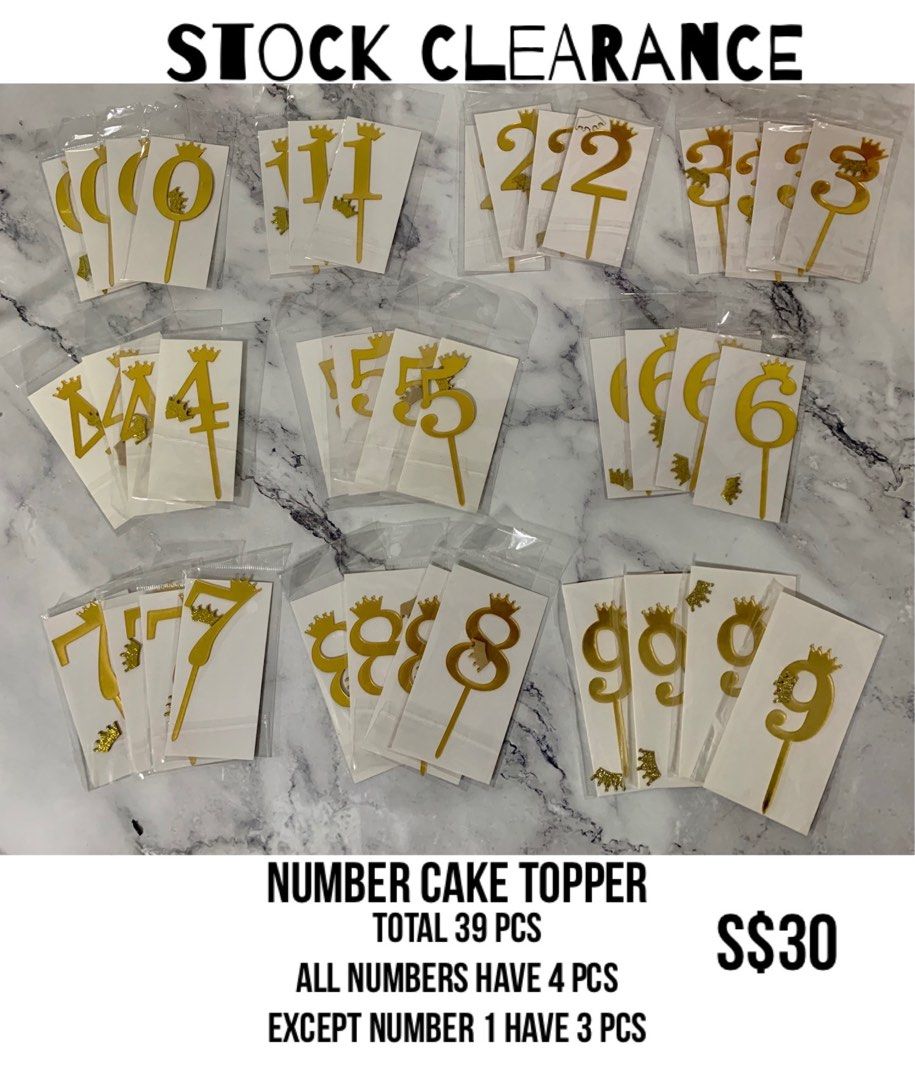 Number Cake Topper, Hobbies & Toys, Stationery & Craft, Occasions ...