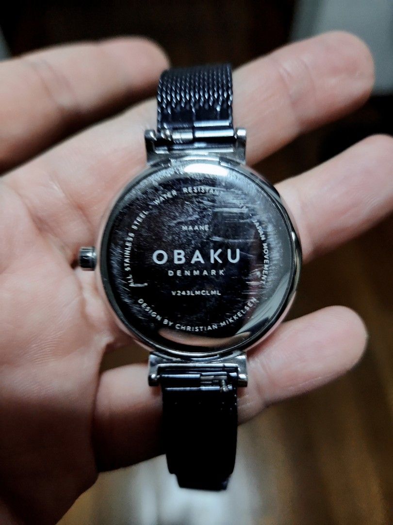 Obaku Dark Blue Stainless Steel Watch, Women's Fashion, Watches ...