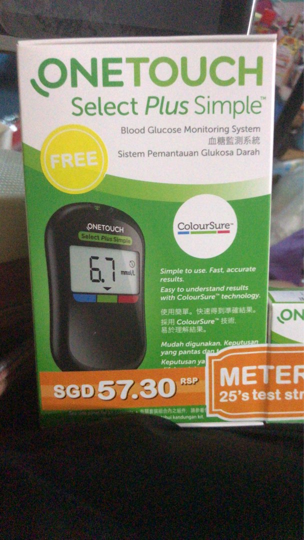 One touch blood glucose monitor, Health & Nutrition, Health Monitors ...