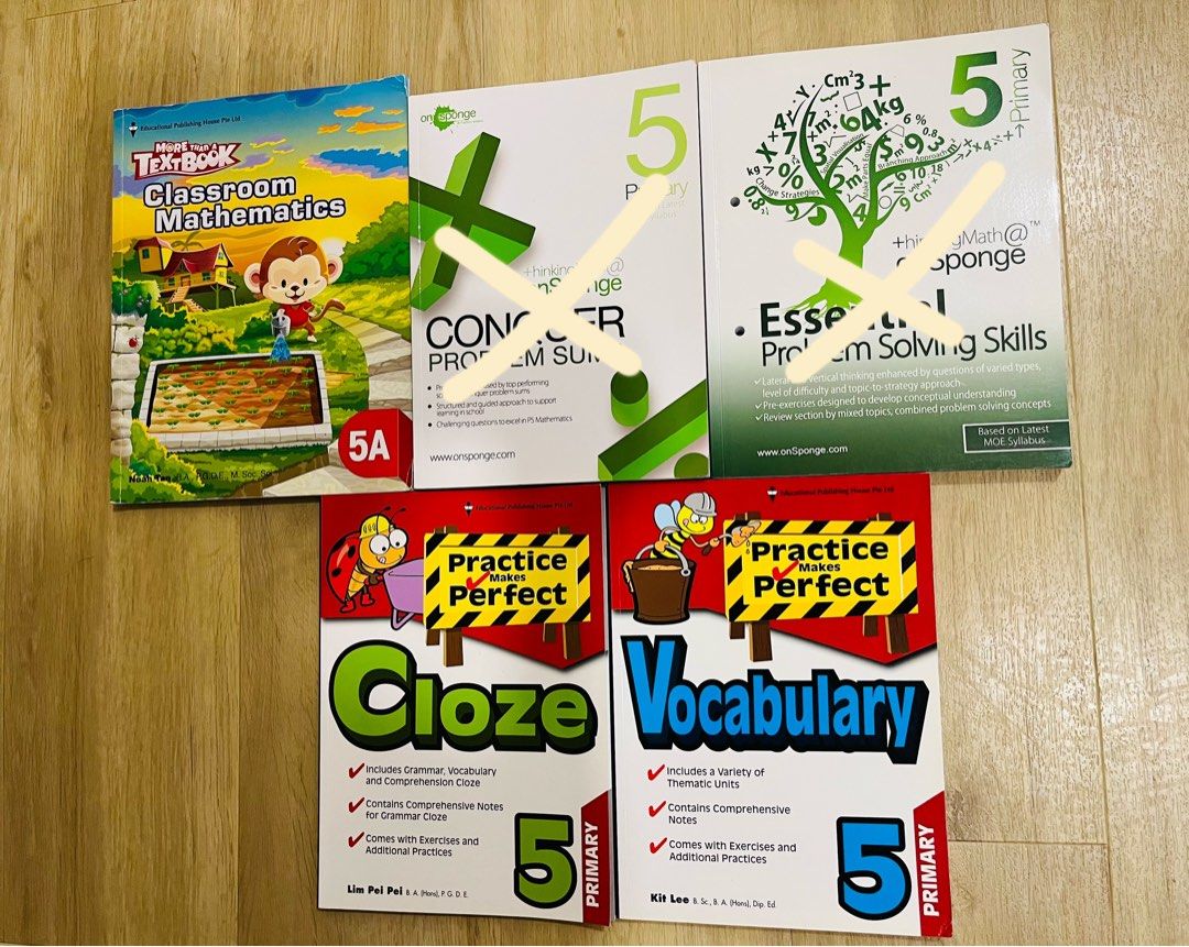P5 Assessment Sponge Maths EPH English Cloze Vocabulary, Hobbies & Toys ...