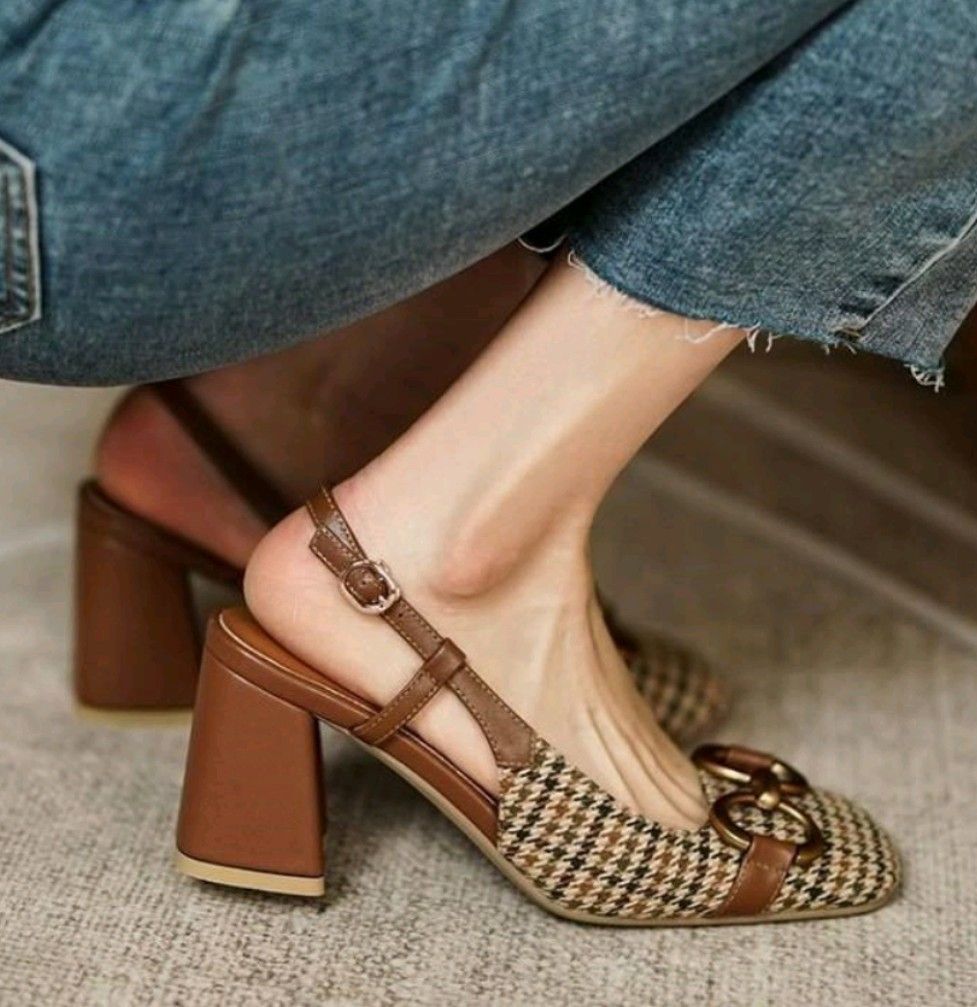 Patterned Classy Heels, Women's Fashion, Footwear, Heels on Carousell