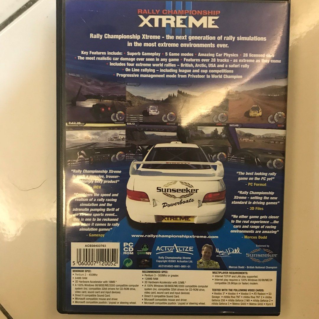 PC CD- ROM Game - Rally Championship Xtreme by Actualize Ltd, Video ...