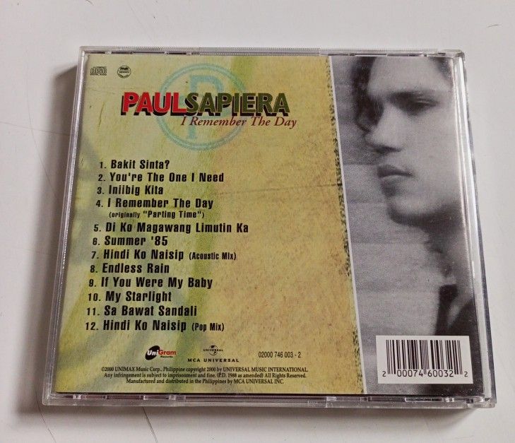 PAUL SAPIERA - I REMEMBER THE DAY / ROCKSTAR, Hobbies & Toys, Music ...