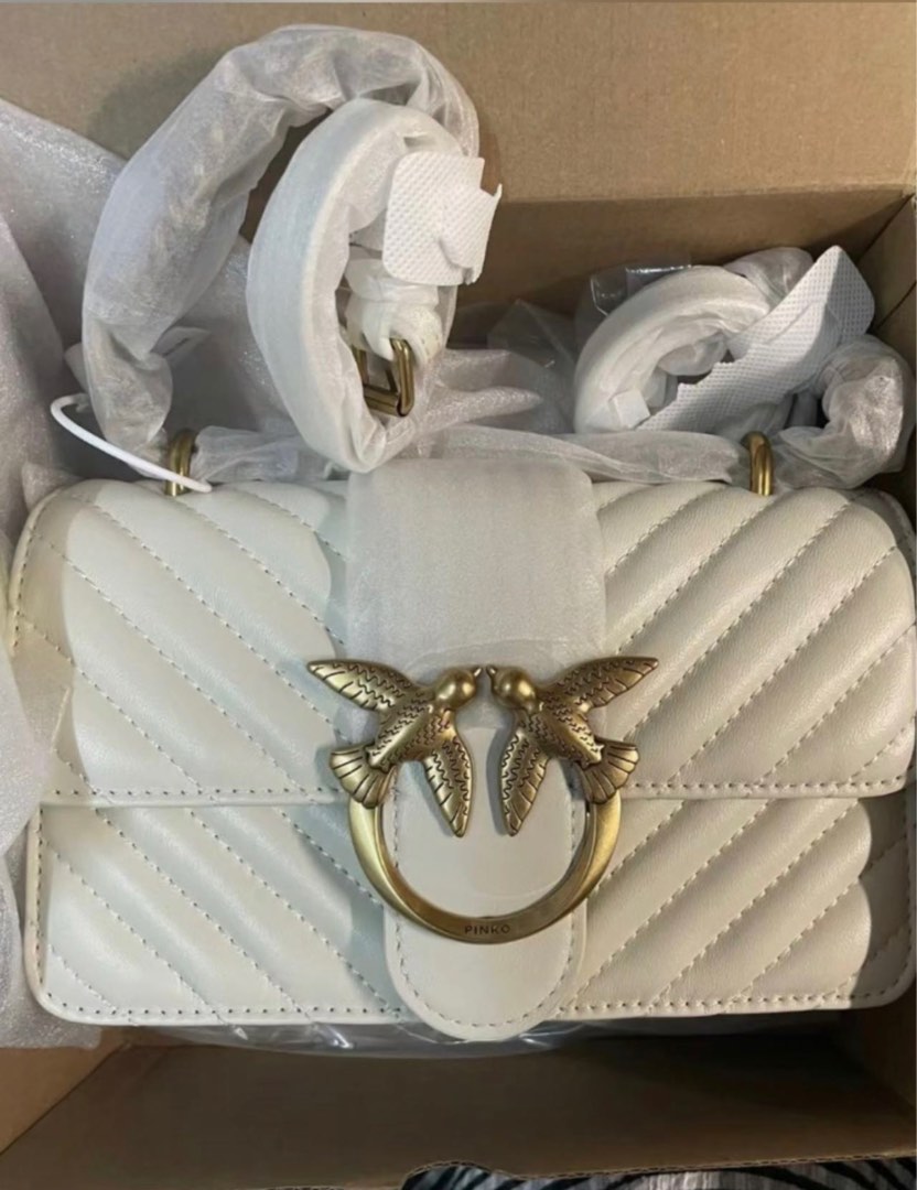 Pinko White Sling Bag, Women's Fashion, Bags & Wallets, Cross-body Bags ...