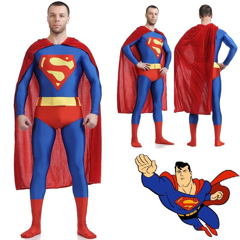 Plus Size Hero Superman Superhero Christopher Reeve Red Jumpsuit ...