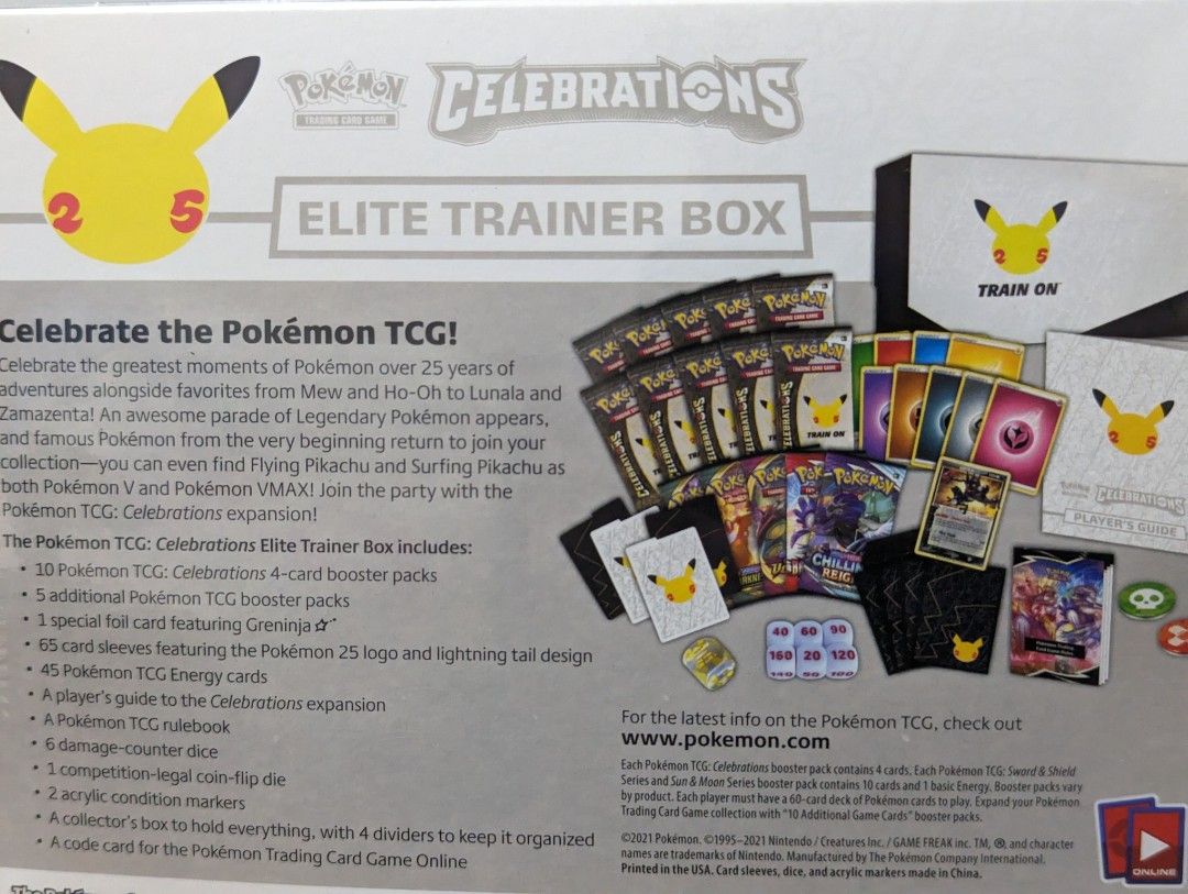 Pokemon Celebrations Elite Trainer Box, Hobbies & Toys, Toys & Games on ...