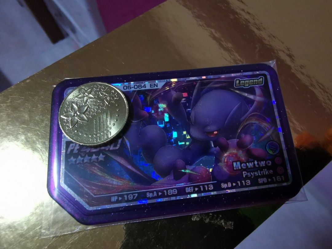 Pokemon Gaole 5 stars Legend 1 Mew Mewtwo Authentic from machine ...