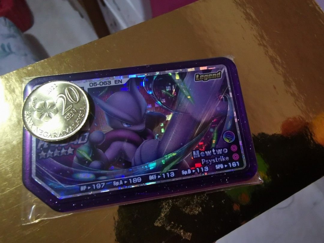 Pokemon Gaole 5 stars Legend 1 Mew Mewtwo Authentic from machine ...