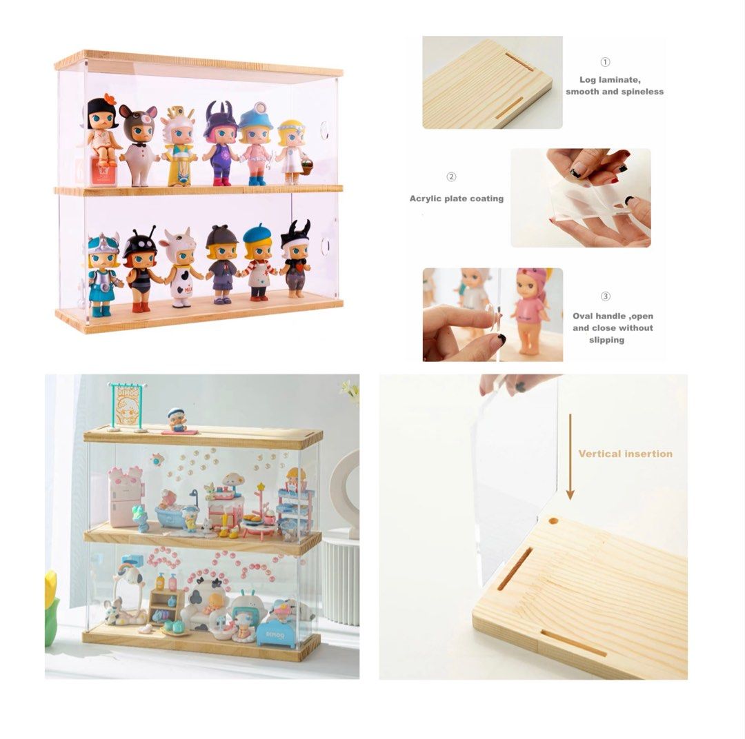 Popmart acrylic display shelf, Hobbies & Toys, Toys & Games on Carousell
