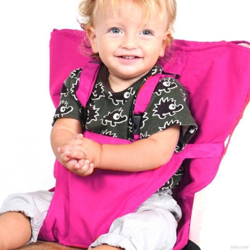 Portable Baby High Chair belt Seat Safety harness eating dining chair bag hot pink, Babies ...