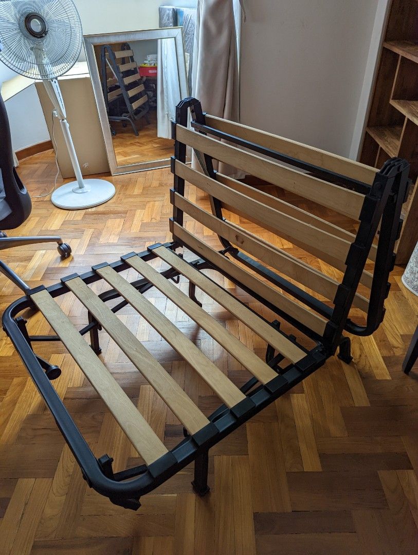 Portable Collapsable Bedframe (single), Furniture & Home Living ...