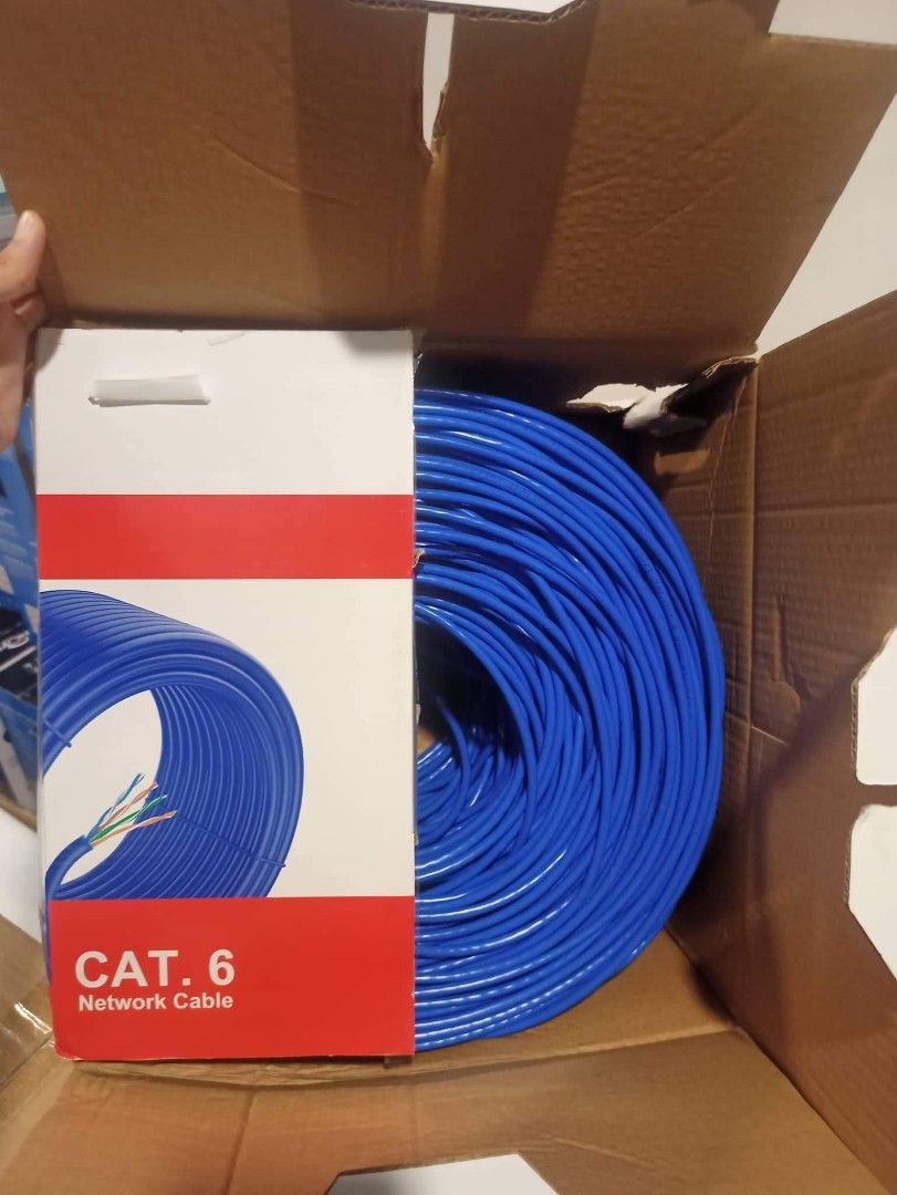 Powerlogic CAT6 UTP Cable 24AWG .5 CCA Pairs 305 Meters Blue, Computers ...