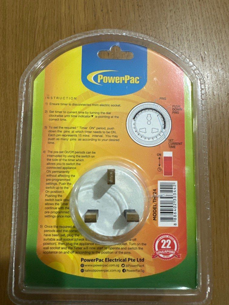 PowerPac Mechanical timer, TV & Home Appliances, Electrical, Adaptors ...