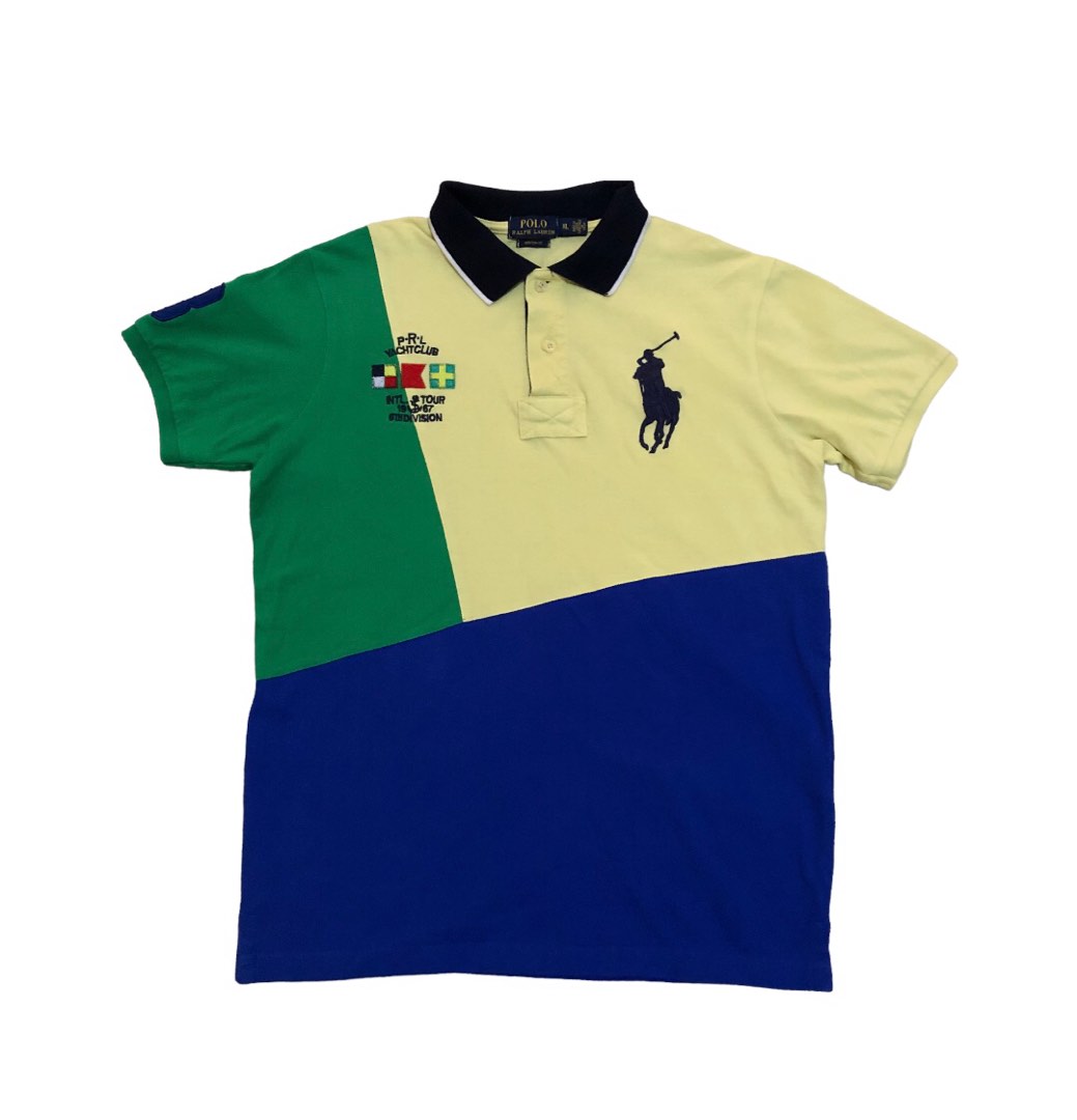 Ralph Lauren Tri Color Polo Shirt, Men's Fashion, Tops & Sets, Tshirts ...