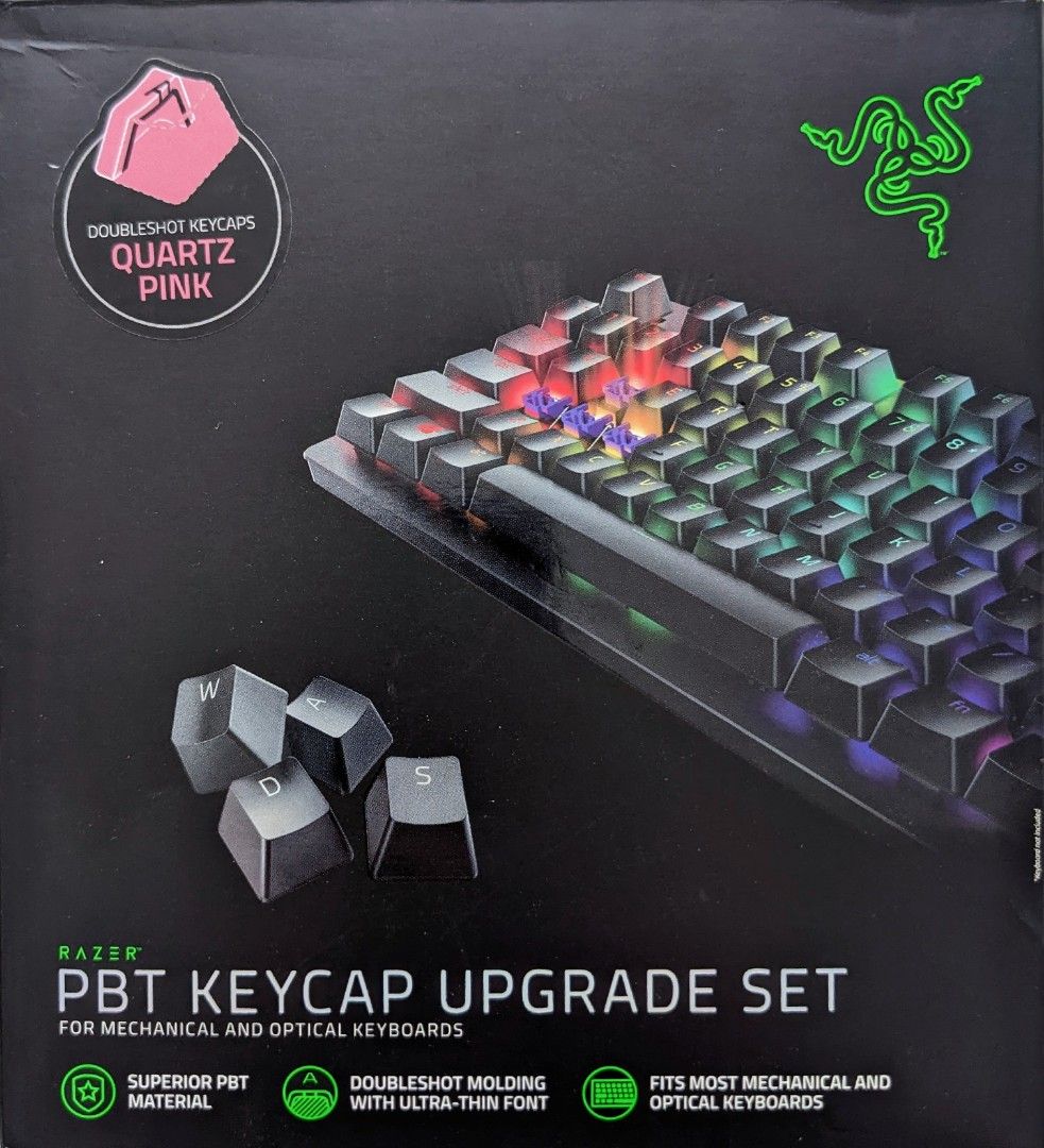Razer PBT Keycap Upgrade Set Pink, Computers & Tech, Parts ...